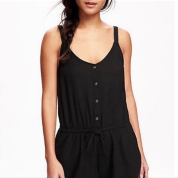 Old Navy | Pants & Jumpsuits | Nwt Black Old Navy Rompersize Large ...